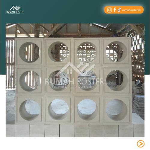 Jual Roster Beton Putih/Roster Minimalis/Roster Modern Motif Donat Lis ...