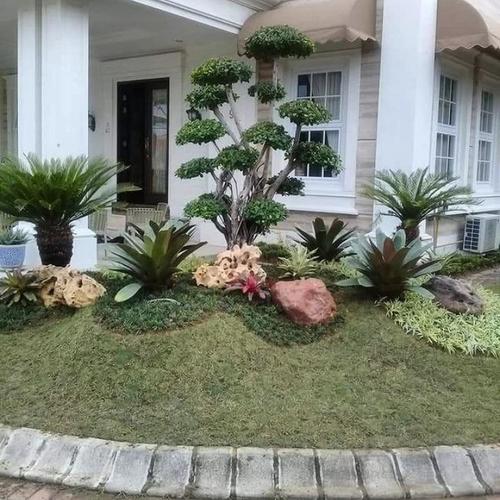Jual pembuatan taman rumput minimalis / taman minimalis / taman bonsai ...