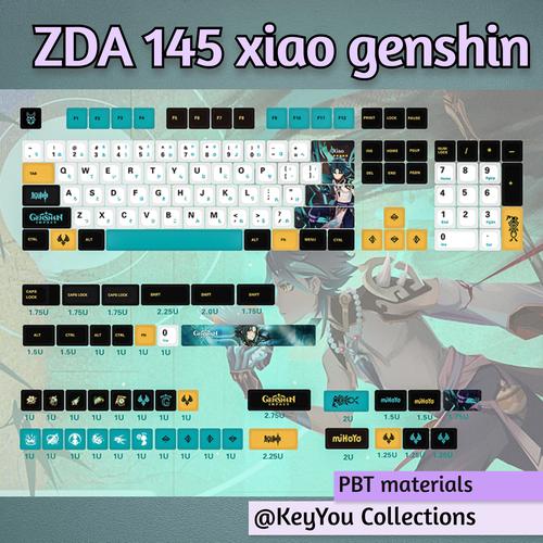Jual ZDA Xiao 145set Genshin impact anime profile keycaps pbt not ...
