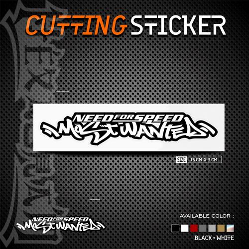Jual Cutting Sticker NFS Most Wanted Text Dua Warna - HitamHijauFluo ...