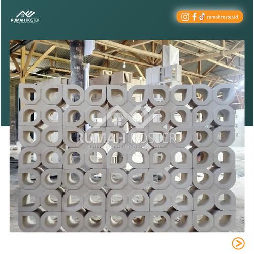 Jual Roster Beton/Roster Minimalis/Loster Beton Motif Melati Oval ...