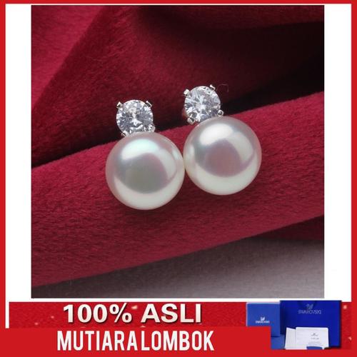 Jual Anting Mutiara Putih Lombok Premium Mewah Original Earing Pearl ...
