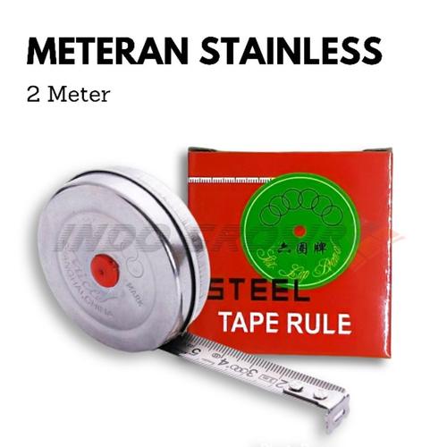 Jual Meteran Jengkol 2M atau Meteran Stainless Bulat Meteran Besi 2 ...