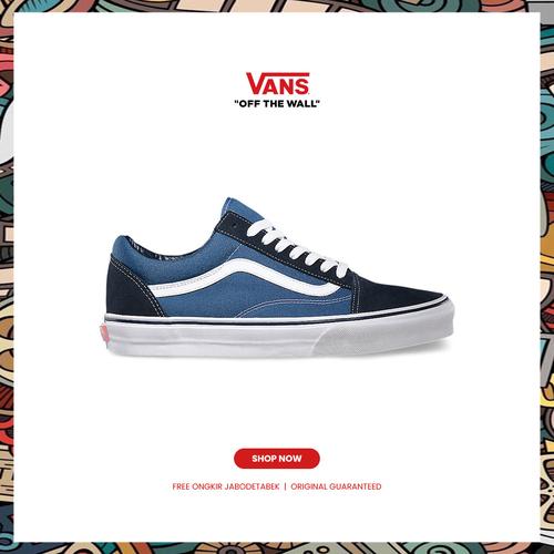 Jual VANS - OLD SKOOL CLASSIC - NAVY WHITE - ORIGINAL - 36 - Kab ...
