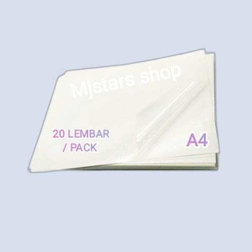 Jual Kertas stiker sticker transparan bening (glossy) A4 high quality ...