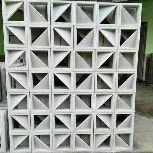 Jual ROSTER BETON PUTIH 2 MUKA MOTIF SEGITIGA - Kota Surabaya ...