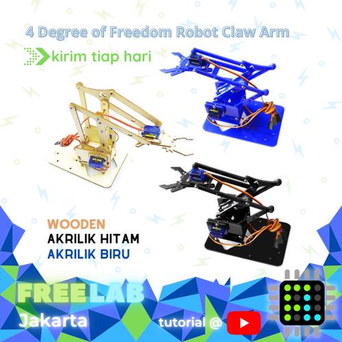 Jual Robotic Arm 4 Degree of Freedom u Servo SG90 MG90 4 DoF Lengan Robot - Akrilik Biru ...