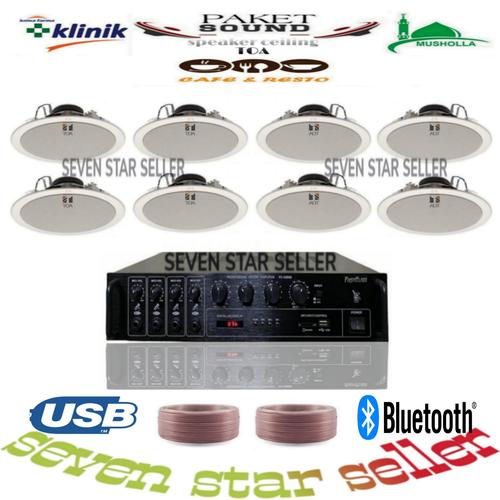 Jual paket sound system speaker ceiling TOA plafon 8 titik TOA original ...