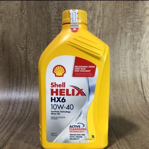 Jual Oli Shell Helix HX6, Sae 10W-40 ,1Liter Original Bensin+Diesel ...