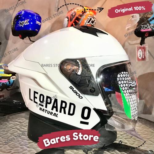 Jual Rsv Sv300 White Spoiler White Sticker Leopard black - Helm Standar ...