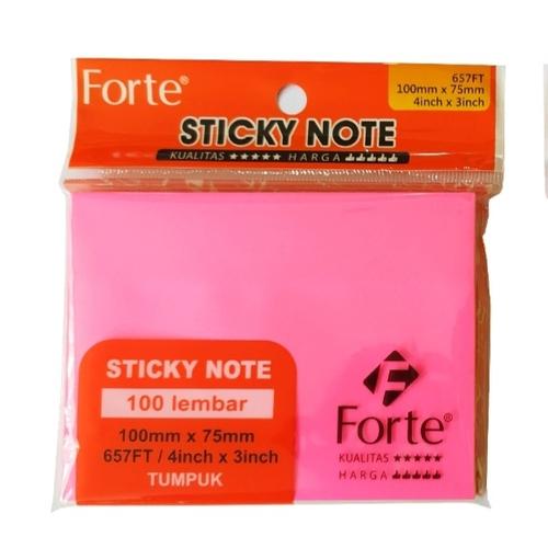 Jual Sticky Note / Kertas Memo Tempel Forte Warna (100mm x 75mm) 657FT ...
