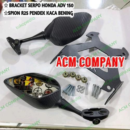 Jual Spion ADV 150-160 SPION R25 PENDEK CARBON PLUS BREKET SERPO SPION ...