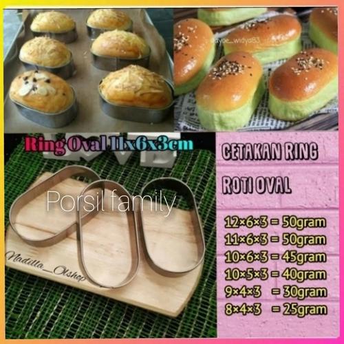 Jual Ring Cutter Oval /cetakan roti hotdog /ring roti eclair uk 5cm ...