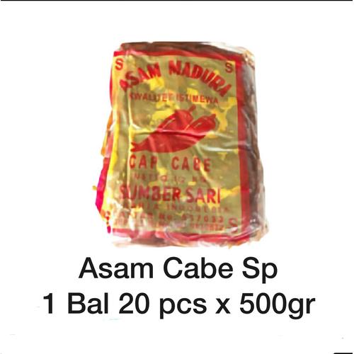 Jual Asem Jawa Asam Madura Cap Cabe Sumber Sari 1 Bal/Ball 20 pcs x ...