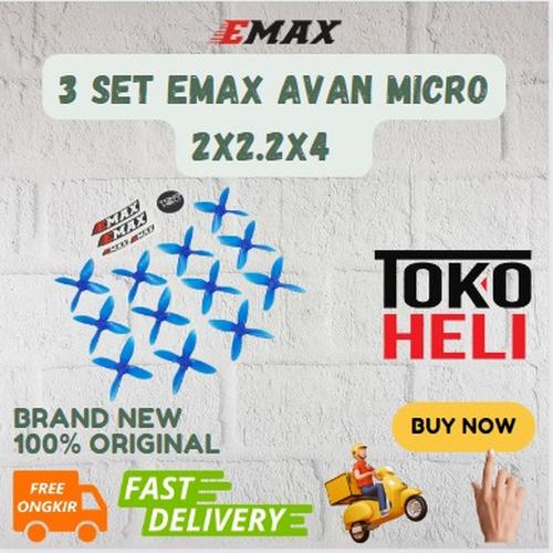 Jual 3 Set Emax AVAN MICRO 2X2.2X4 6XCCW 6XCW 2 Inch Propeller Blue ...