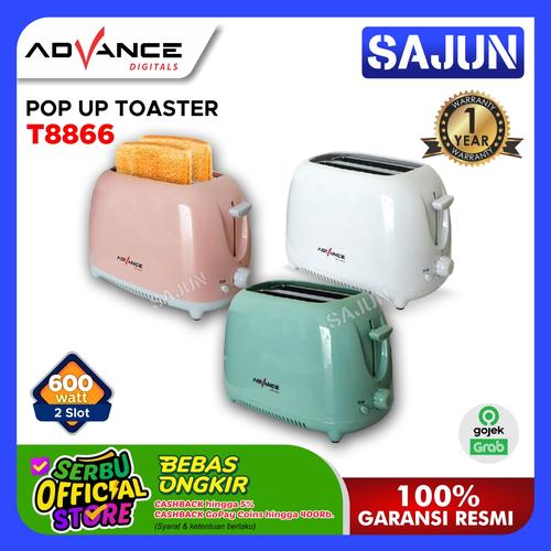 Jual Advance T8866 Pop Up Toaster Pemanggang Roti 2 Slot T-8866 - Tosca ...