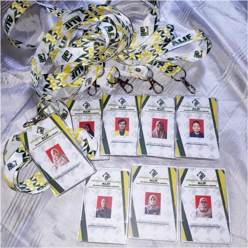 Jual Cetak ID Card 2 Sisi Lengkap dengan Casing dan Lanyard custom ...