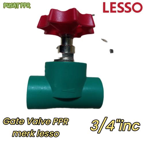 Jual Gate Valve PPR merk lesso 25mm 3/4"inc stop kran PPR - Jakarta Pusat - PUSAT PPR | Tokopedia