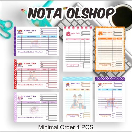 Jual Nota Olshop Custom, nota bengkel, nota toko bangunan, nota ...