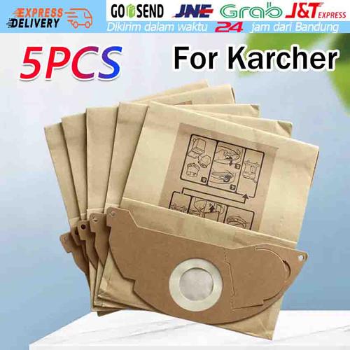 Jual 5 Buah/Set Karcher Paper Filter Bag Kantong Debu untuk Karcher WD3 ...