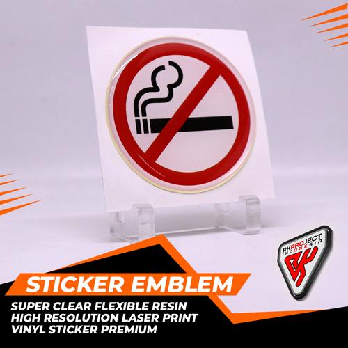 Jual STIKER TIMBUL EMBLEM STICKER RESIN LENTUR DILARANG MEROKOK - Kab ...