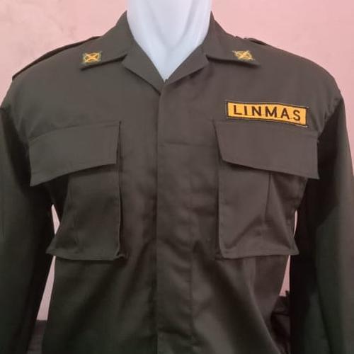 Jual linmas terbaru.seragam linmas/ hansip - hijau tni, M - Kab ...