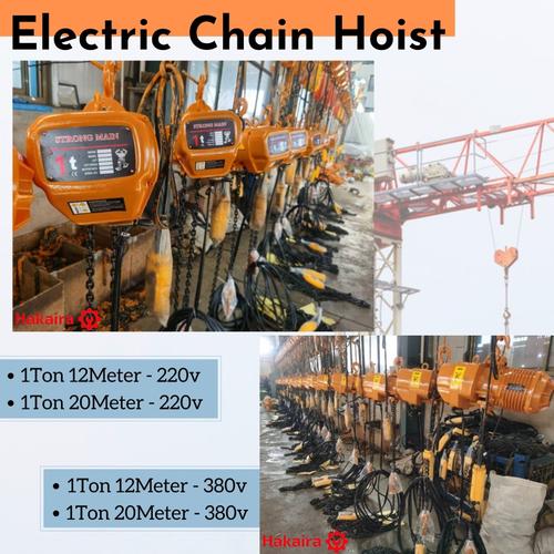 Jual Electric Chain hoist 1 ton 12-20 Meter Tegangan Listrik 220V ...
