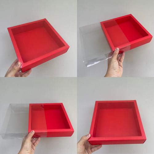 Jual Dus L merah ukuran 22x22x6 mika polos - Tanpa sekat - Kota Tangerang Selatan - Packaging ...