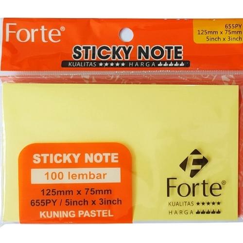 Jual Sticky Note / Kertas Memo Tempel Forte (125mm x 75mm) 655PY ...