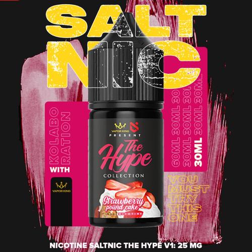 Promo The Hype V1 Strawberry Poundcake Salt Nic 30ML by DJI x VK - Liquid - SALT 25MG 30ML - Kab ...