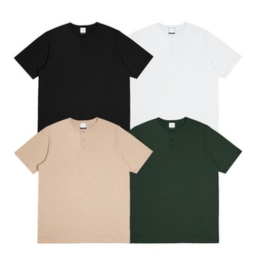 Promo Otsky Kaos Polos Kancing Henley tee Cotton 24s -11A - PLOS KCING ...