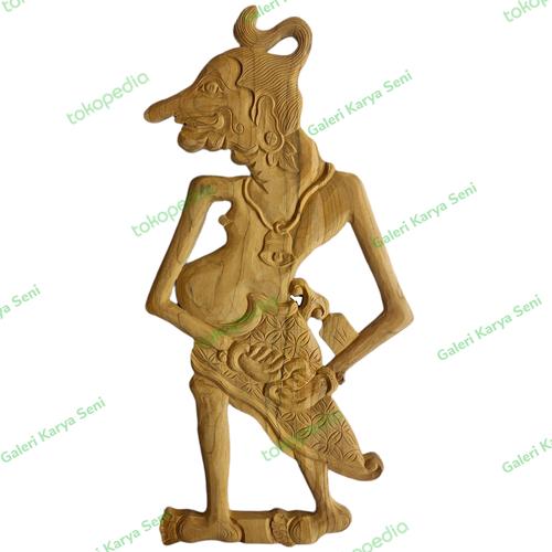 Jual Pajangan Dinding Ukiran Wayang Petruk Punokawan Mentahan Kayu Jati ...