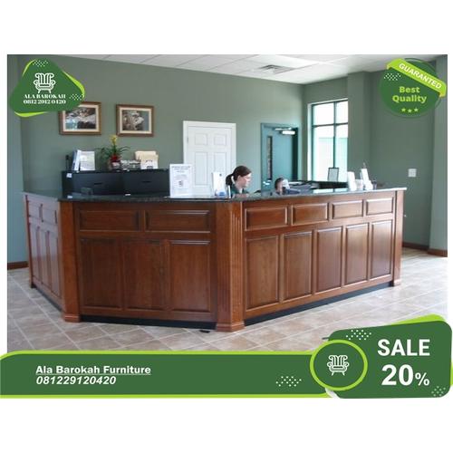 Jual meja resepsionis jati solid model C meja pelayanan minimalis - Kab ...