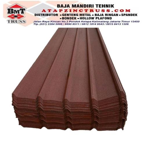 Jual Atap Zincalume Spandek pasir 0.35 mm / atap metal - Cokelat, 6m ...