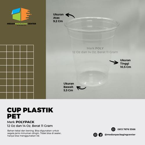 Jual Cup Plastik PET 12/14 oz plus strawless - Kota Medan - Medan ...