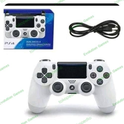 Jual stik ps4 putih Op ( ORI pabrik ) new light bar + dus + kabel ...