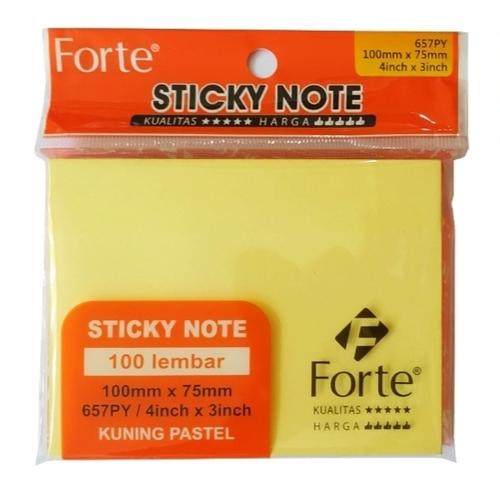Jual Sticky Note / Kertas Memo Tempel Forte (100mm x 75mm) 657PY ...