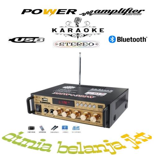 Jual power amplifier karaoke mini usb bluetooth AC-DC 300watt - Jakarta ...