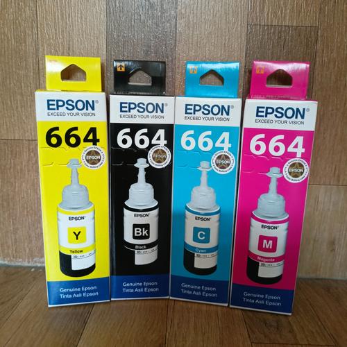 Jual Tinta Epson 664 Original 1 Set ink For L100.L200.L300.L360.L1300 - Jakarta Pusat - JURAGAN ...