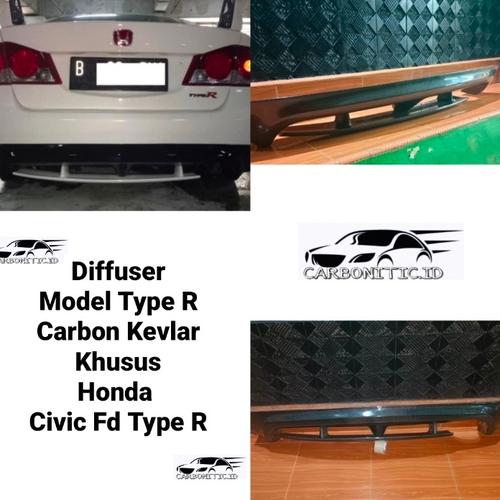 Jual Diffuser Custom Mugen RR Khusus Honda Civic Fd Type R Carbon Kevlar - Kota Tangerang ...