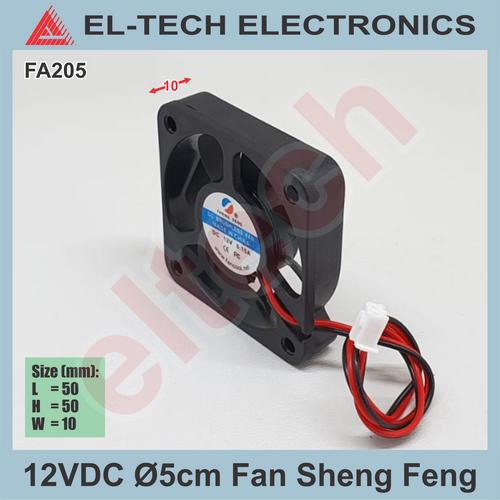 Jual 12V DC Ø 5cm 50mm Cooling Fan Kipas Pendingin - SHENG FENG 50mm ...