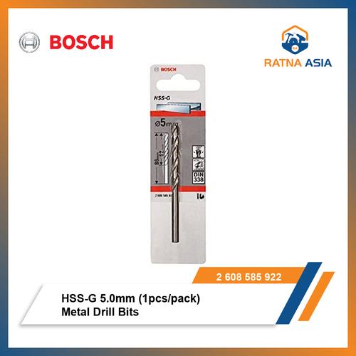 Jual Mata Bor Besi Bosch HSS-G 5mm Single Pack Metal Drill Bits - Kota ...