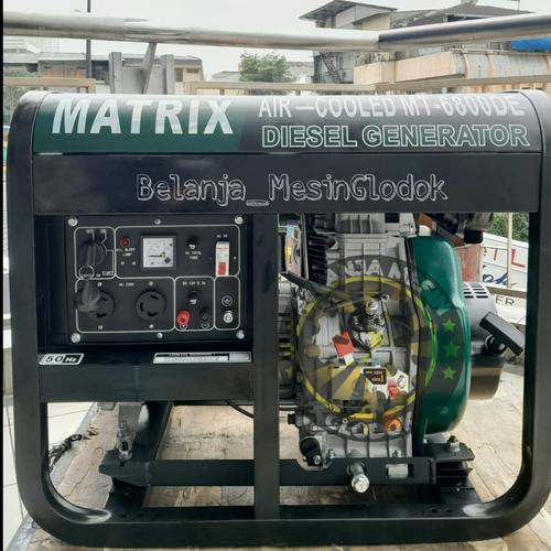 Jual Genset diesel 5000 watt 1 Phase. Matrix MT6800DE genset 1phase ...