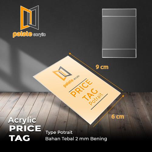Jual PRICE TAG / NAME TAG / LABEL HARGA AKRILIK / ACRYLIC TEMPEL 6 x 9 ...