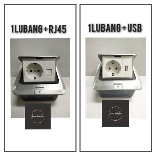 Jual STOP KONTAK LANTAI TANAM POP UP SOCKET LANTAI 1 LUBANG + DATA ...