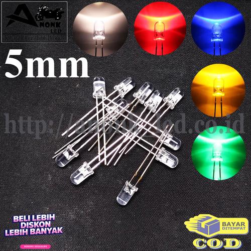 Jual Lampu Led 5mm Superbright / Led 5mm Bening / Lampu 5V - Biru ...