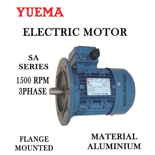 Jual ELECTRIC MOTOR YUEMA SA 0.25KW 0.37HP 1500RPM 4POLE 3PHASE B5 ...
