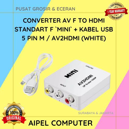 Jual AV2HDMI | CONVERTER AV FEMALE TO HDMI STANDART FEMALE `MINI ...