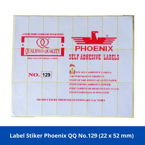 Promo Label Stiker Phoenix QQ No.129 Kertas Harga Nama Undangan 22 x 52 ...