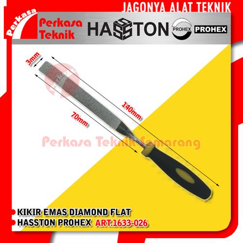 Jual HASSTON 1633-026 Kikir Emas Diamond FLAT 140mm x 3mm x 70mm File ...